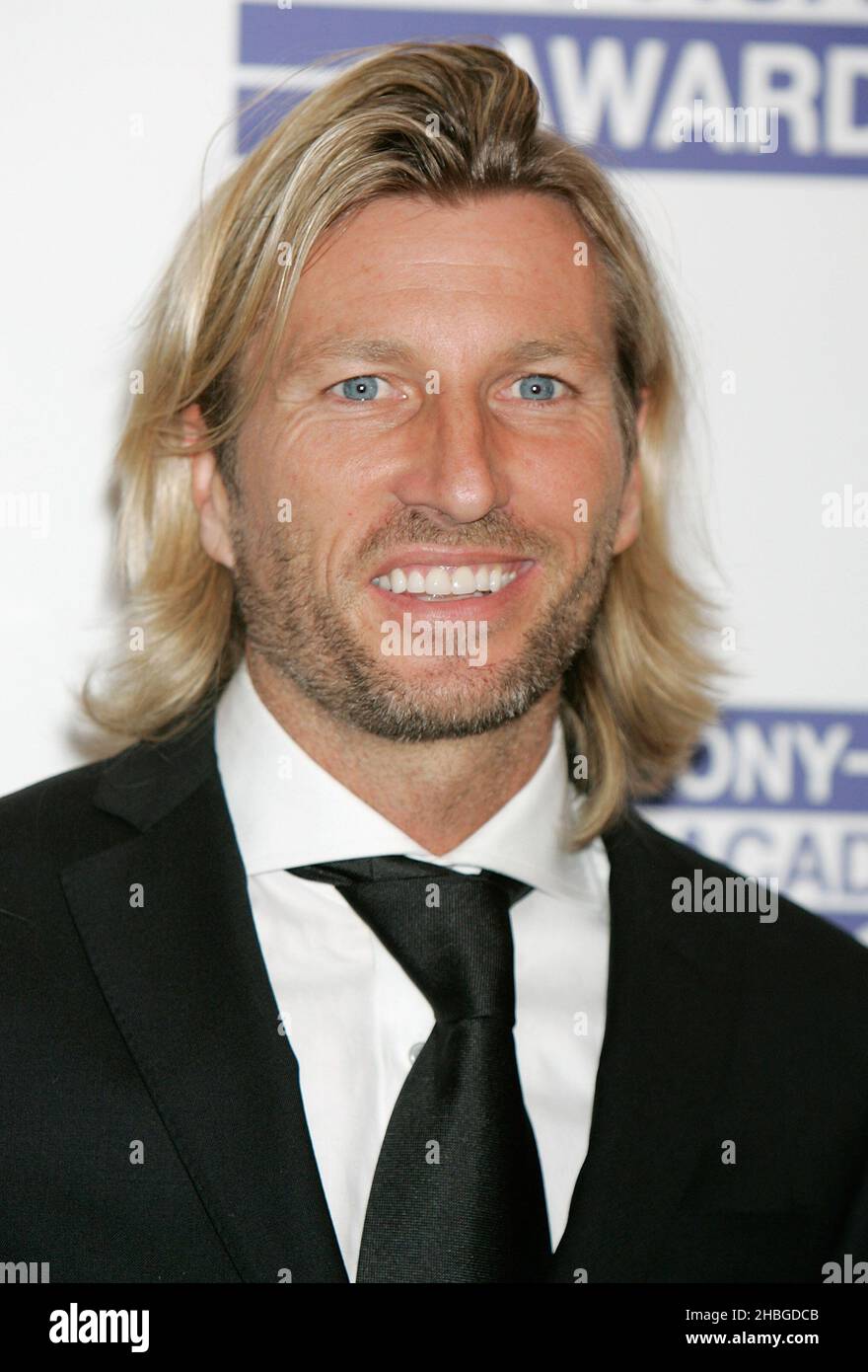 Robbie Savage attends the Sony Radio Awards at the Grosvenor House ...