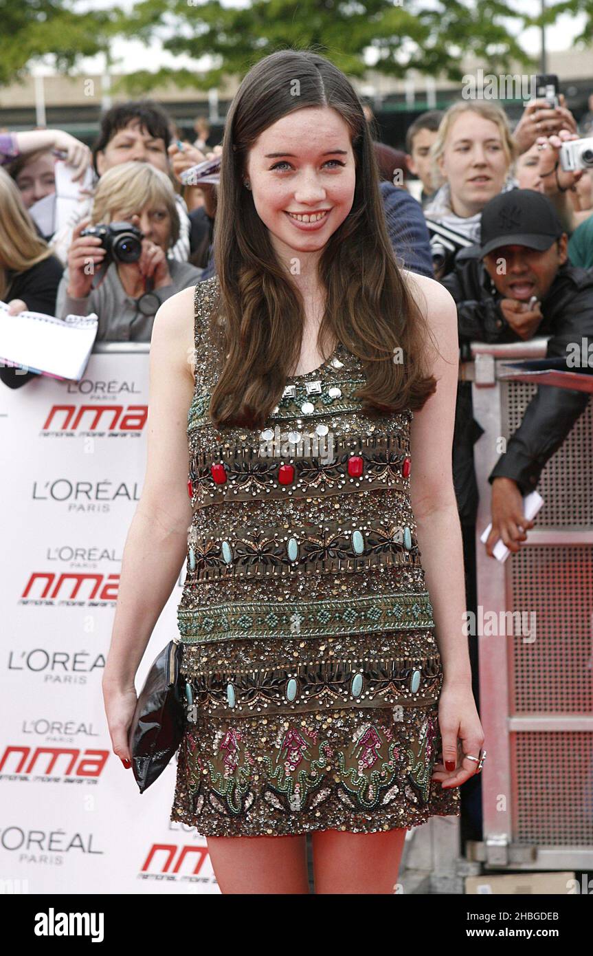Anna Popplewell arriving for the 2011 National Movie Awards at Wembley ...
