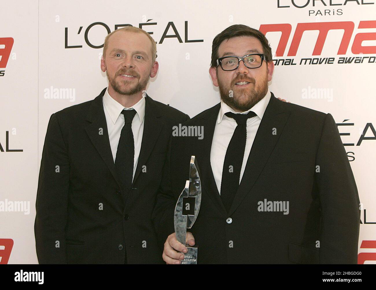 Simon Pegg and Nick Frost at the 2011 National Movie Awards at Wembley ...