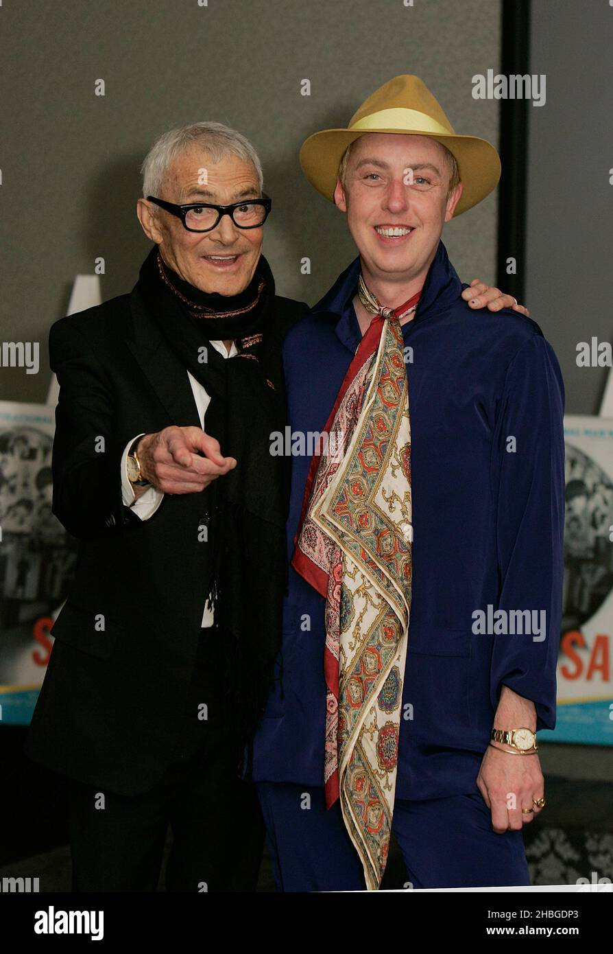 Vidal Sassoon and James Brown attending the UK premiere of 'Vidal ...