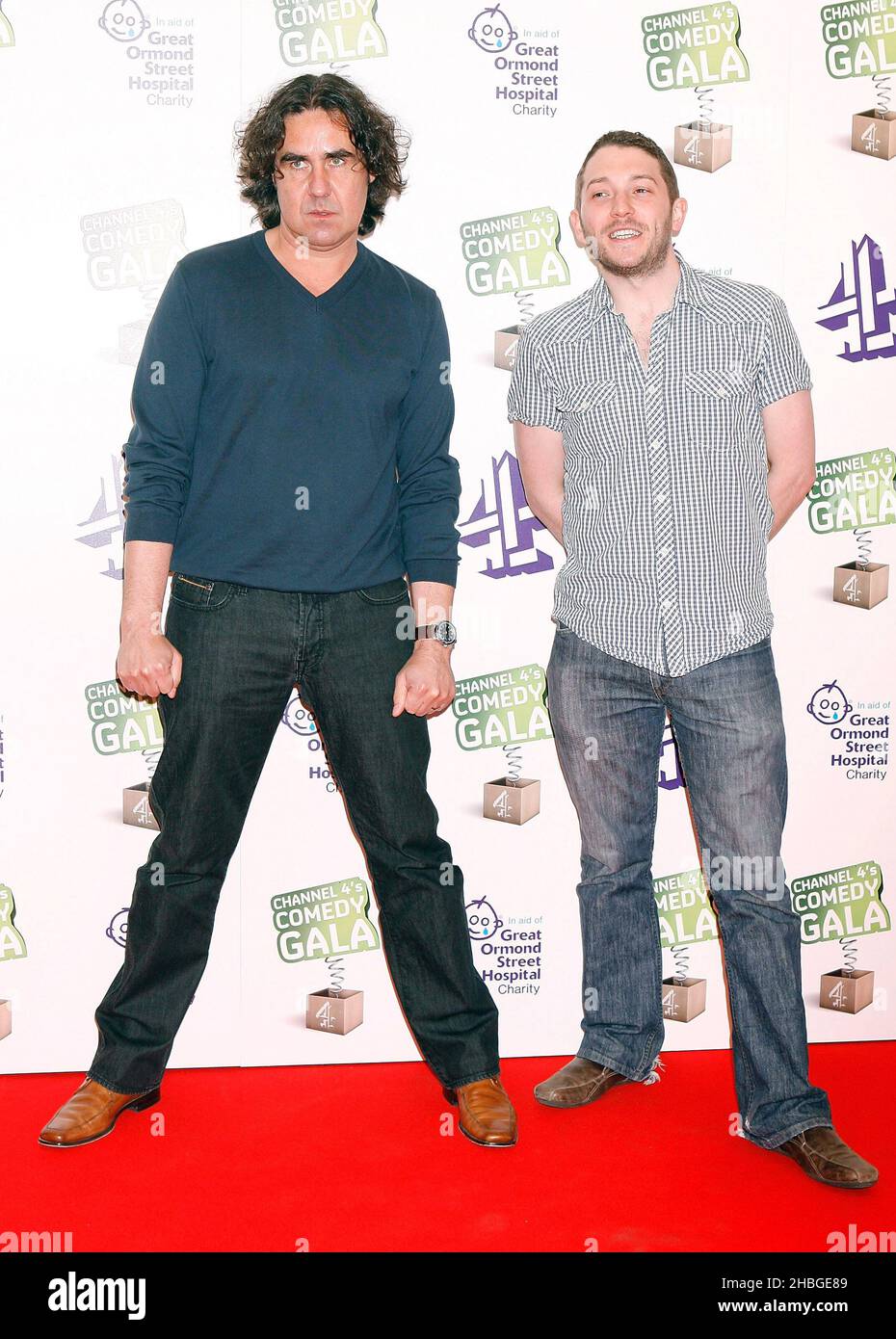 Jon Richardson and Micky Flannagan arrives at the Channel 4 Comedy Gala ...