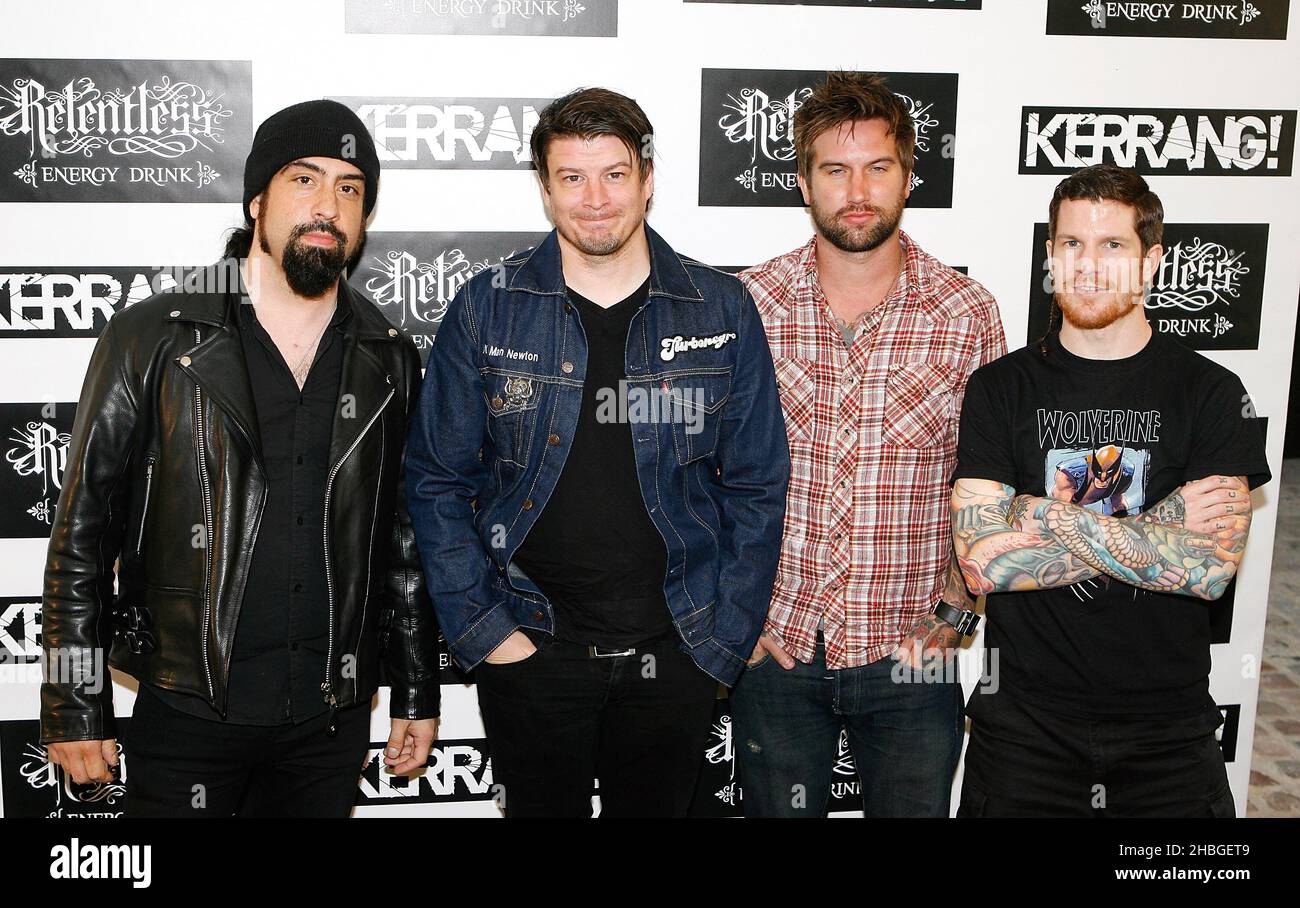 The Damned Things arrive at the Relentless Kerrang Awards at The ...