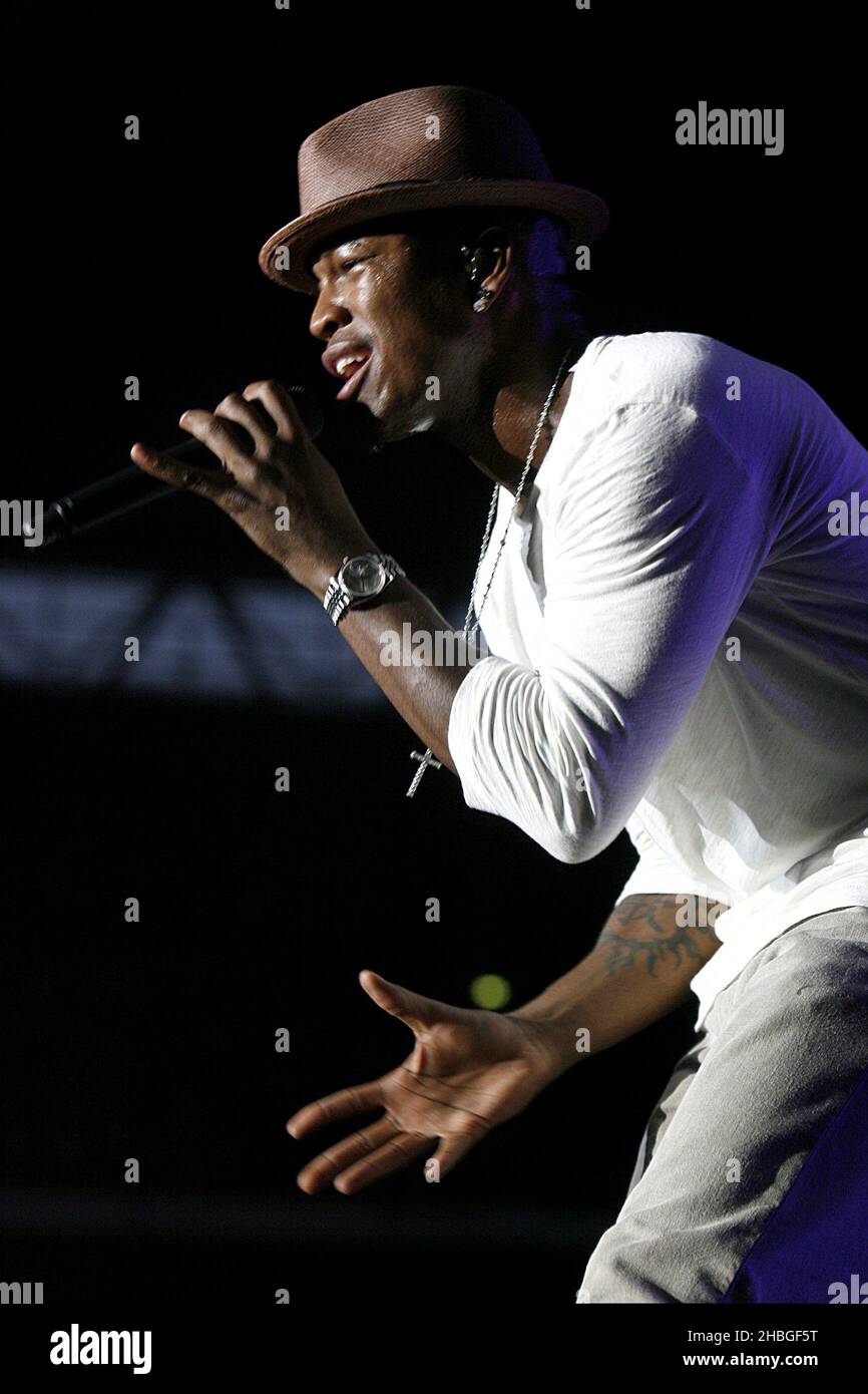 Ne-Yo performing during Capital FM's Summertime Ball at Wembley Stadium ...