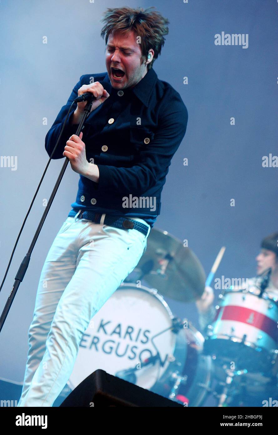 Ricky Wilson of The Kaiser Chiefs performs at Hard Rock Calling at Hyde ...