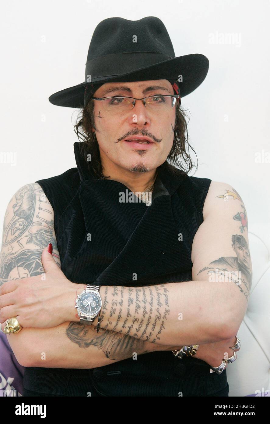 Adam Ant backstage during Absolute Radio interview at Hard Rock Calling ...