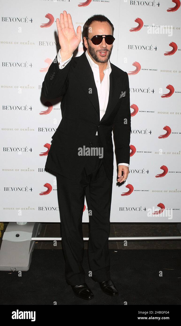 Tom Ford arrives for the Beyonce Album Launch Gig at the O2 Shepherd's ...