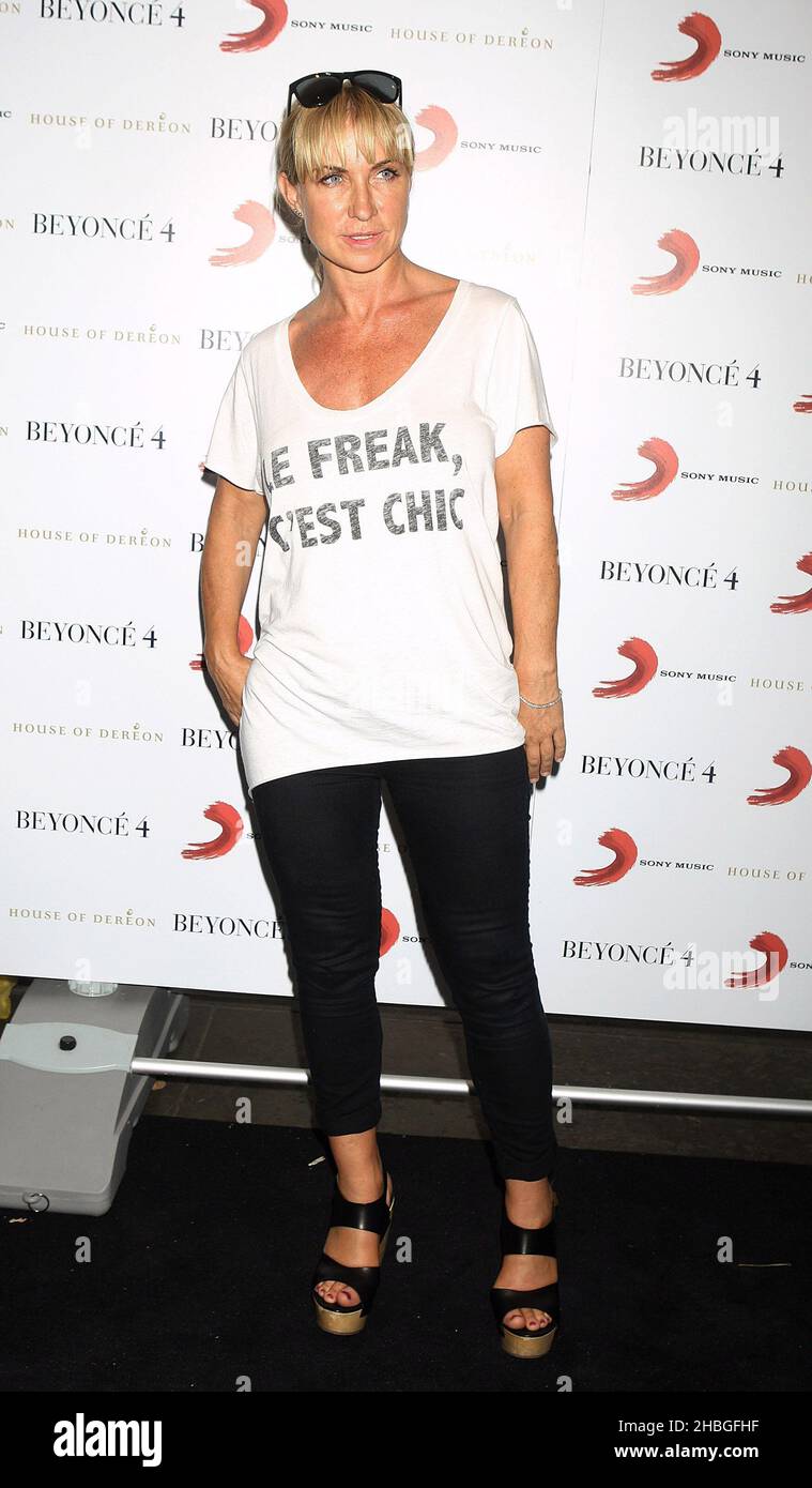 Meg Matthews arrives at Beyonce Album Launch Arrivals at Shepherd's ...