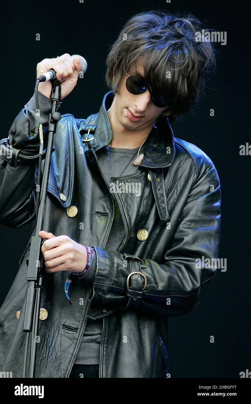 Faris Badwan of The Horrors performs at Wireless Festival, Hyde Park in ...