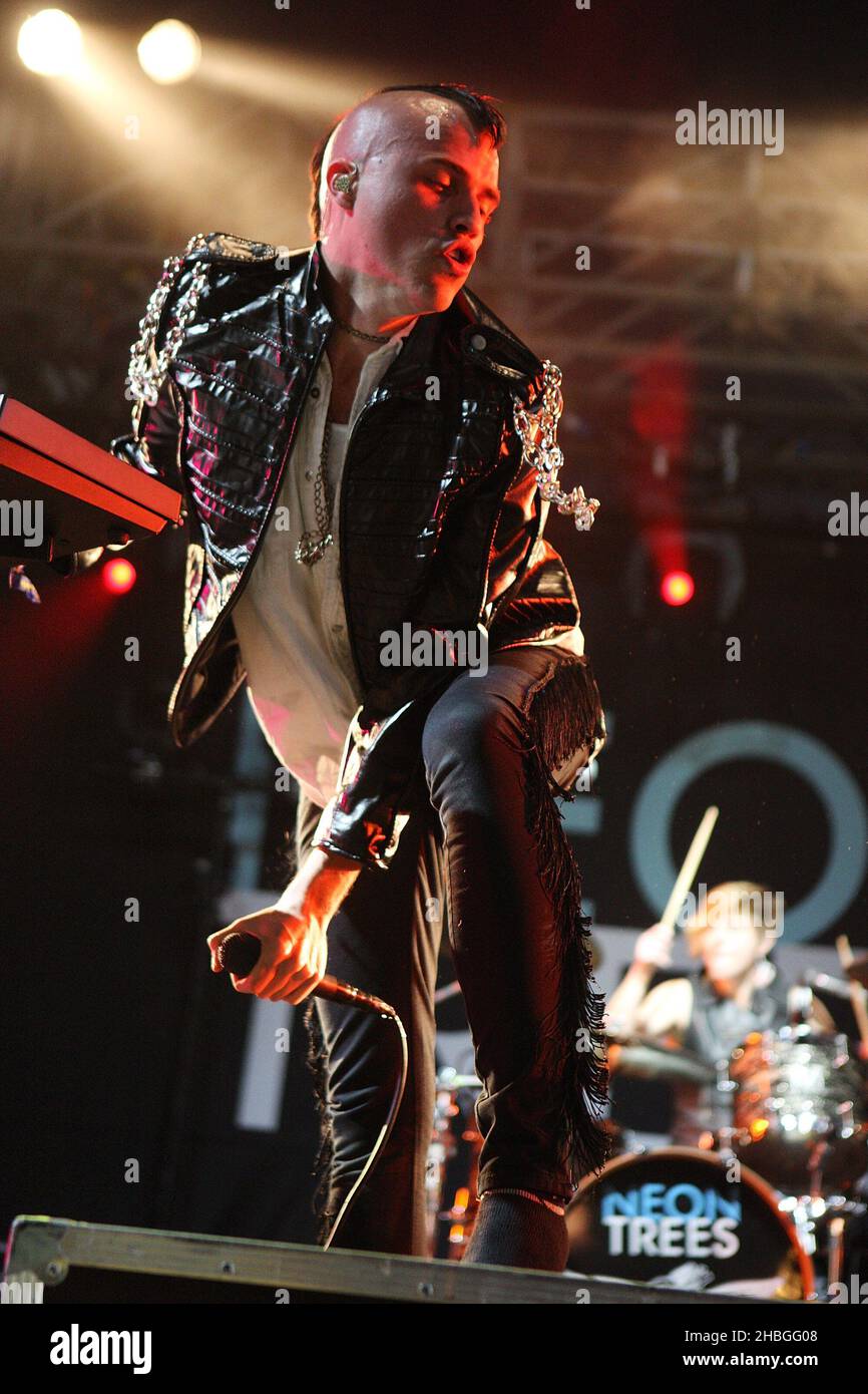 Tyler Glenn of Neon Trees perform at Wireless Festival, Hyde Park in ...