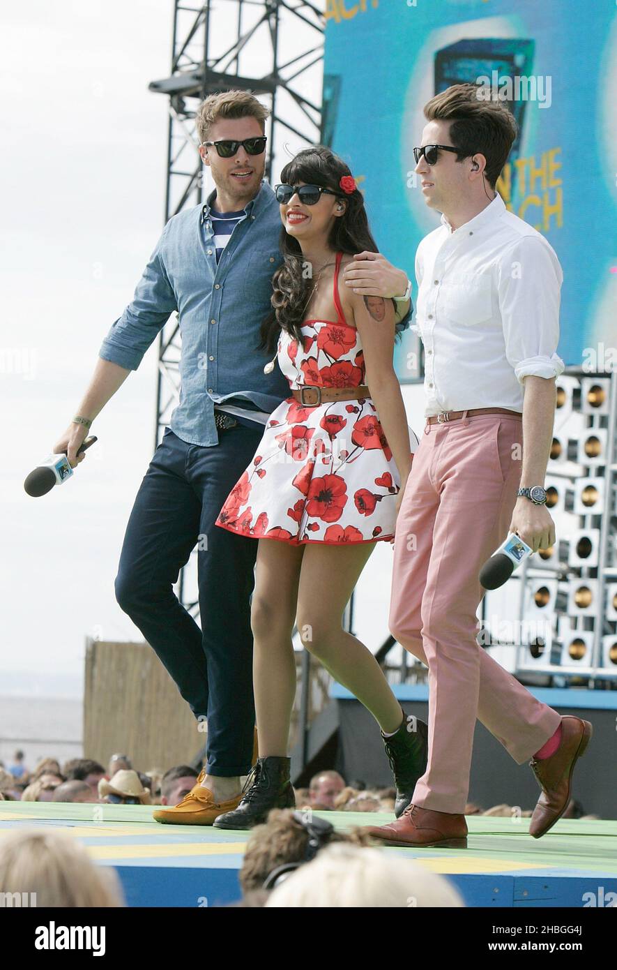 Rick Edwards ,Jameela Jamil and Nick Grimshaw presenters at T4 on The ...