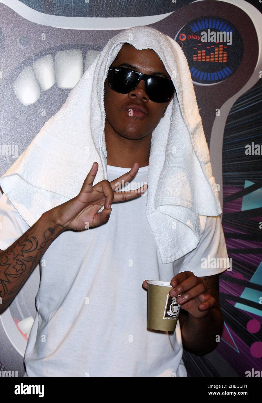 Chipmunk backstage at Rock Assembly at the 02 Arena in London on July ...