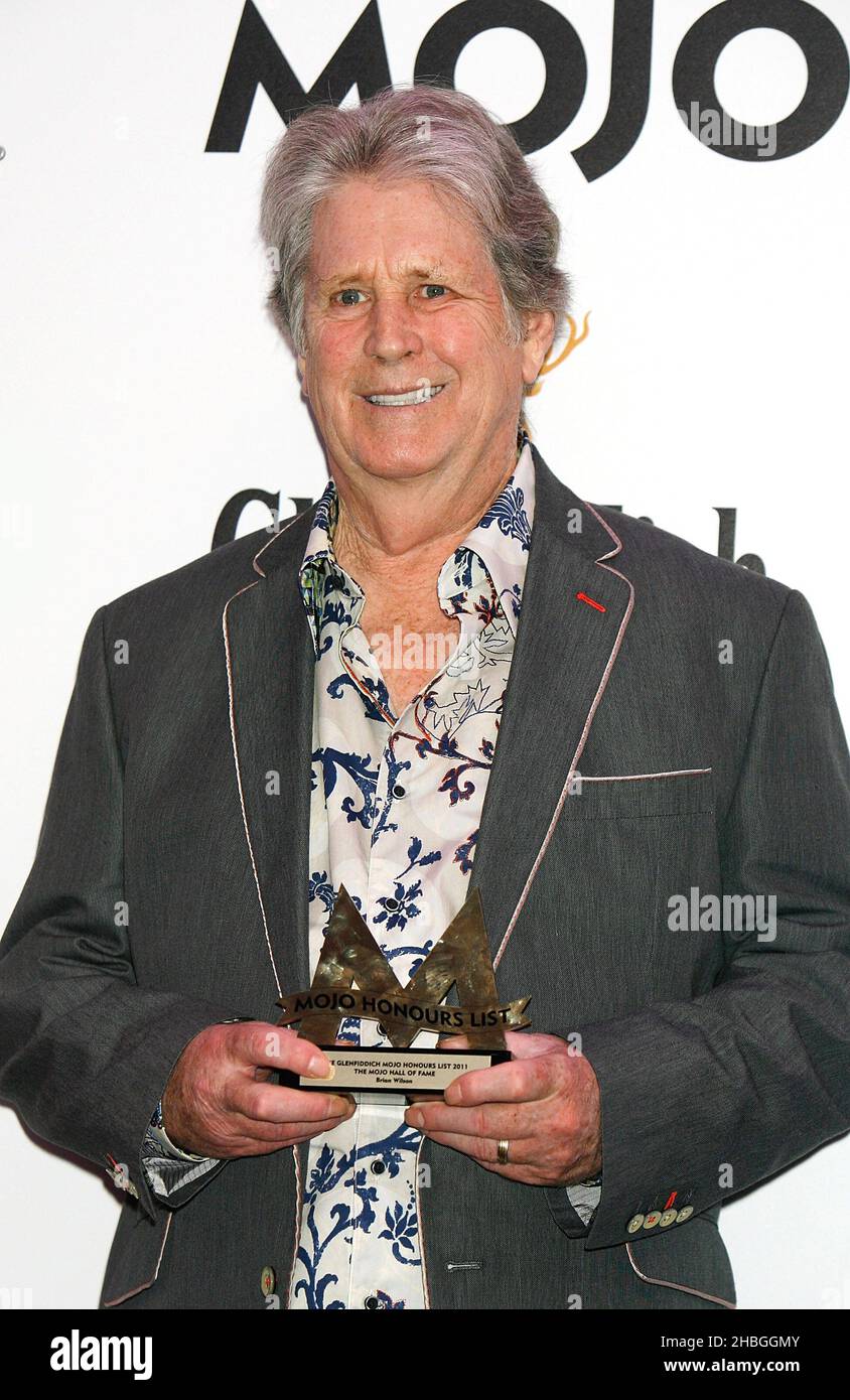 Brian Wilson of The Beach Boys with Mojo Hall of Fame Award at the Mojo ...
