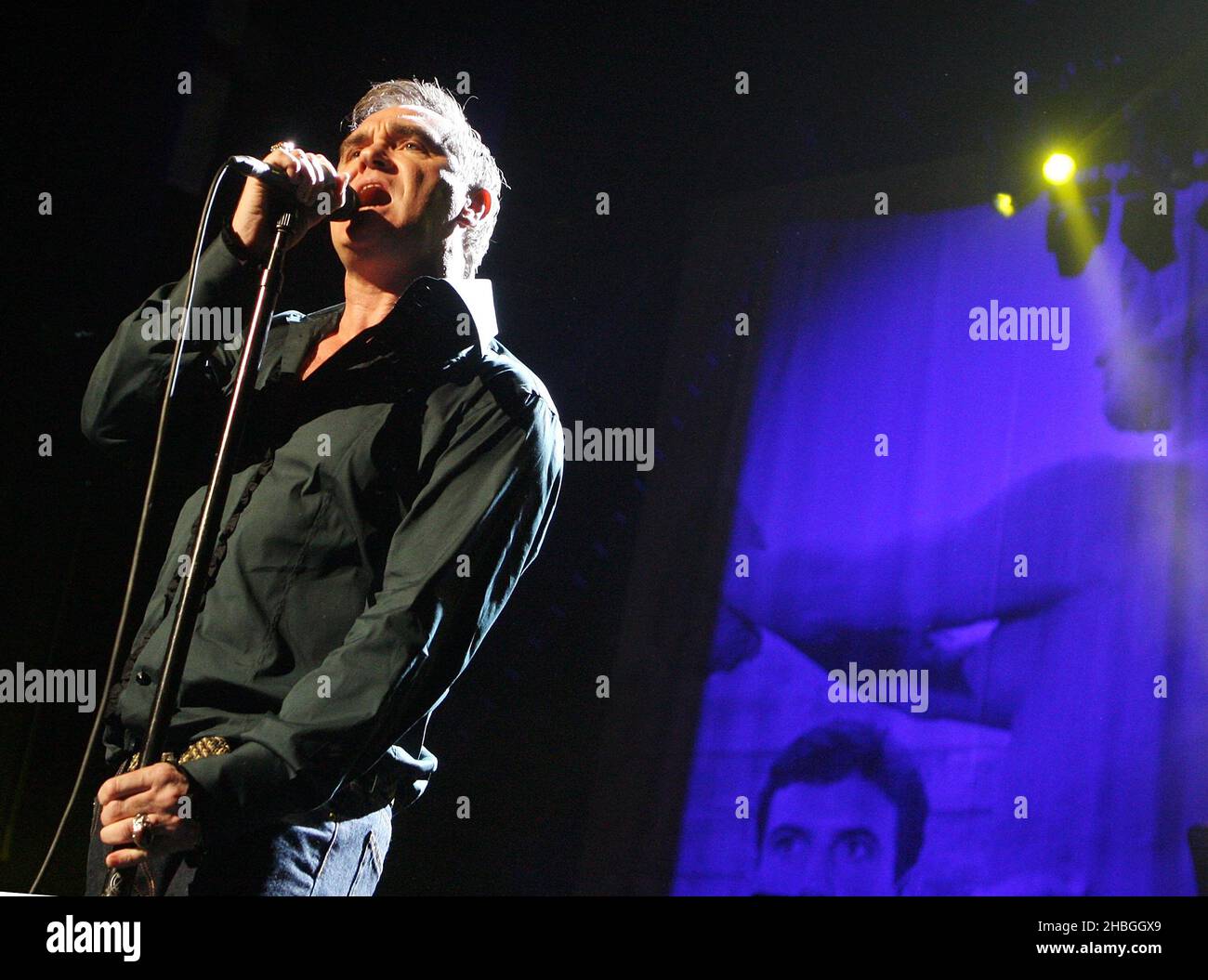 Morrissey performs on stage hi-res stock photography and images - Alamy
