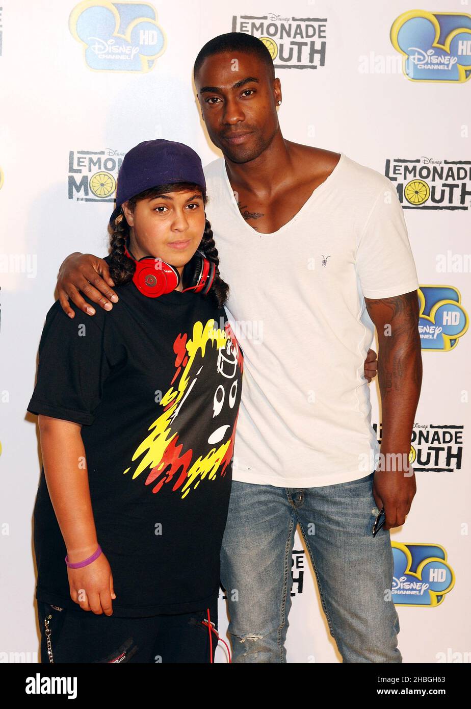 Simon Webbe and daughter Alanah arriving at the Lemonade Mouth Disney ...
