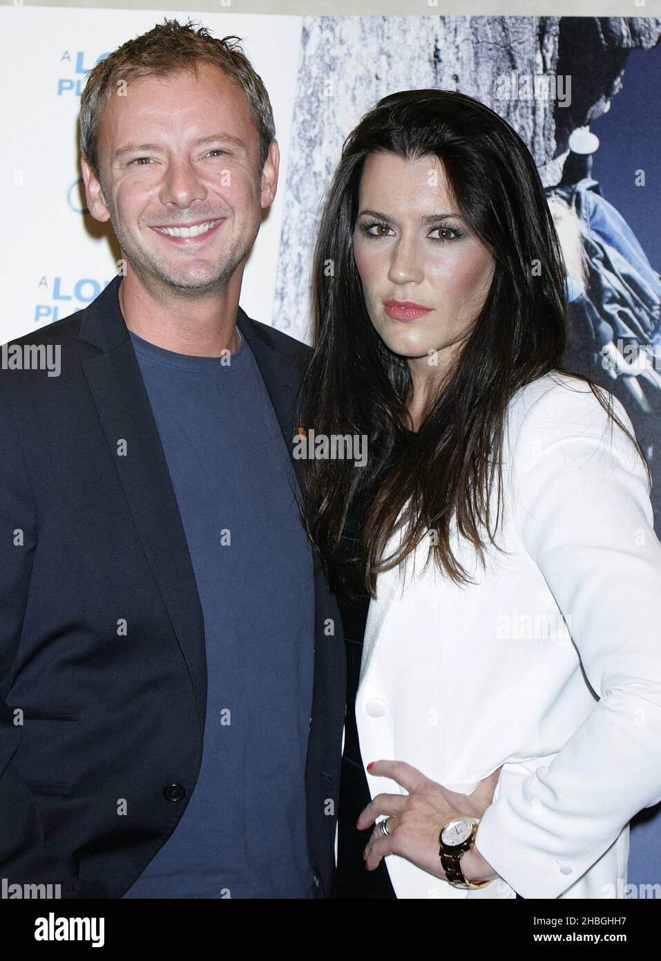 John Simms and wife Kate Magowan at the Fan Premiere of a Lonely Place ...