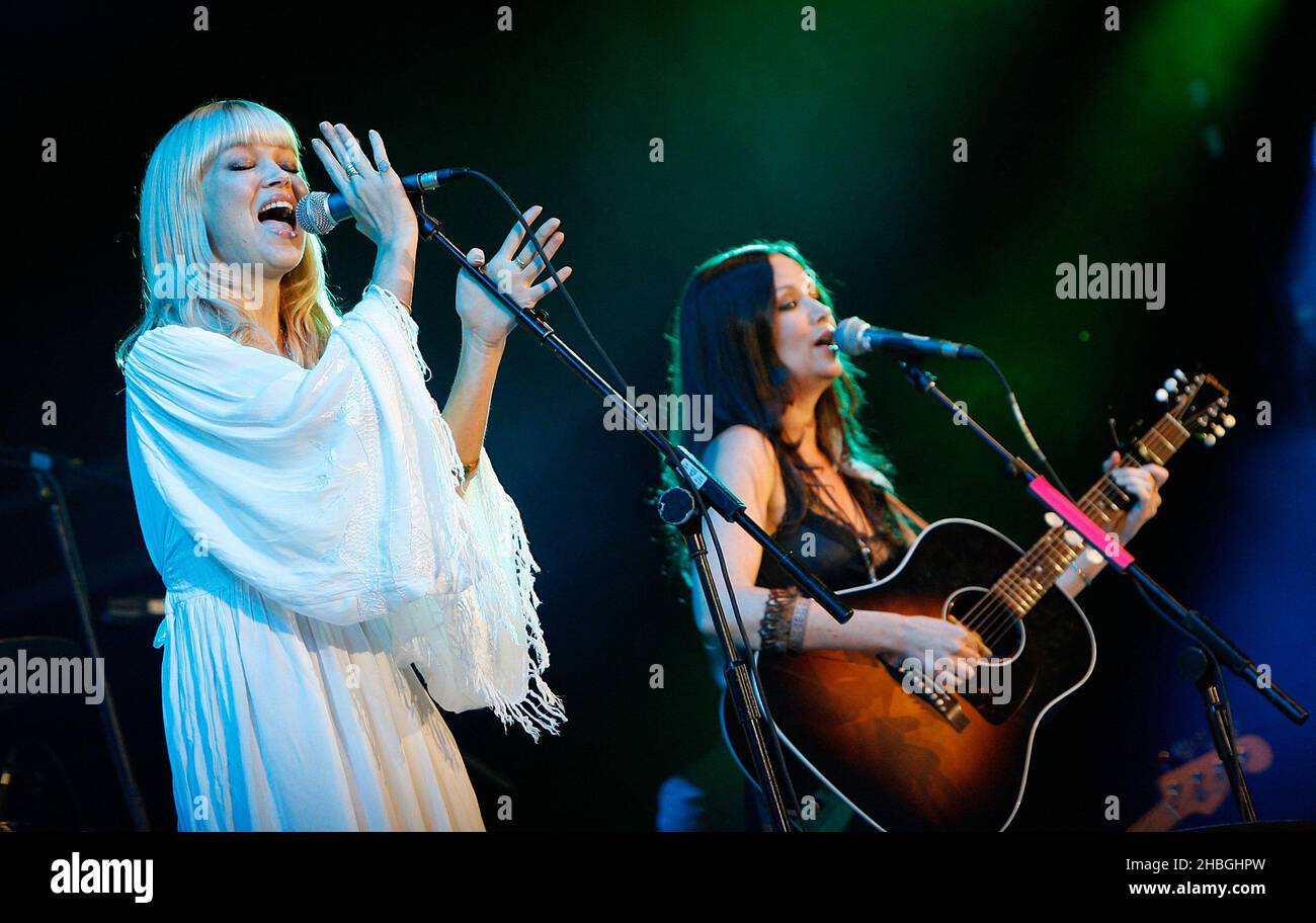 Catherine and Allison Pierce of The Pierces perform at the Radio 2 Live ...