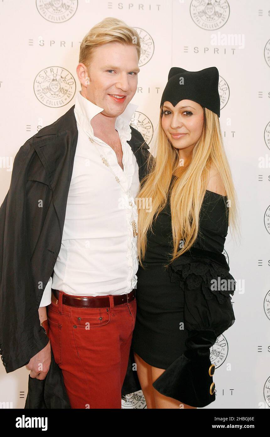 Henry Conway and Zara Martin arriving at the Espirit RCA Collection ...