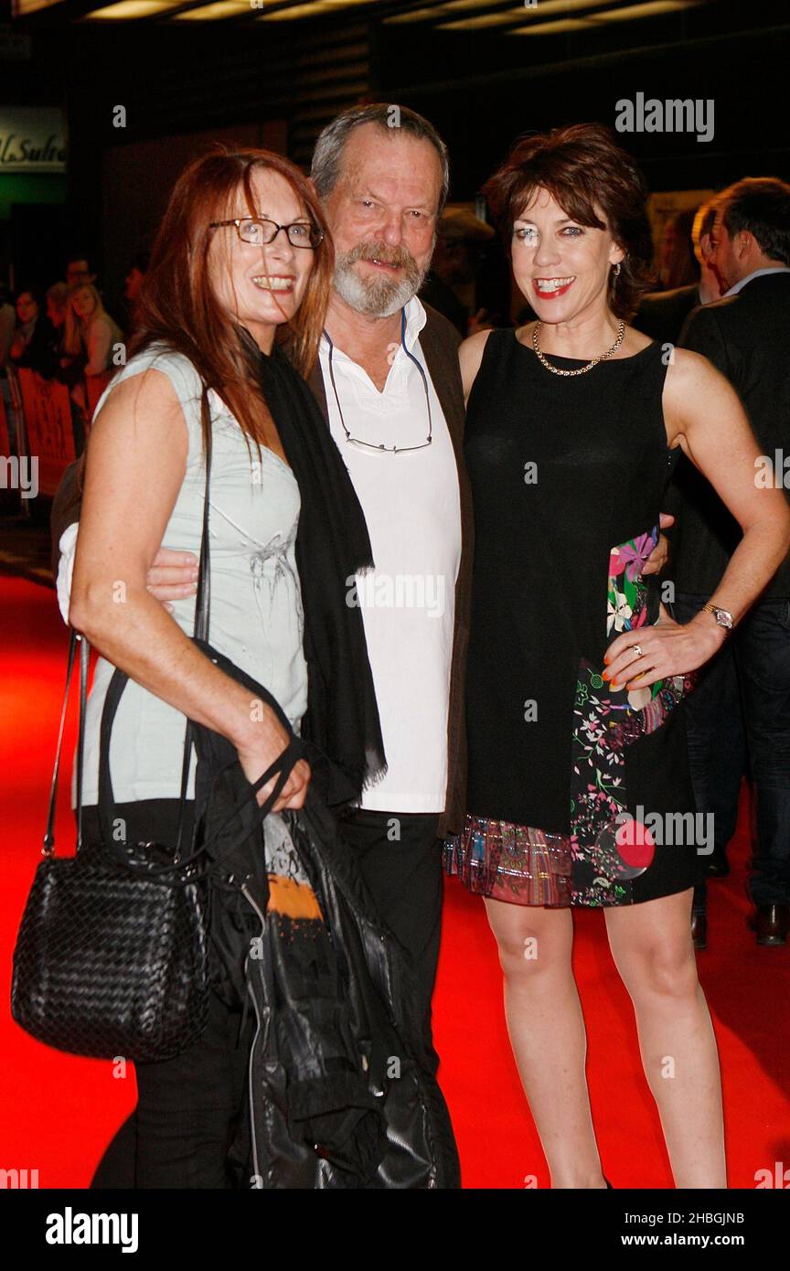 (L-R) Maggie Weston, Terry Gilliam and Kathy Lette attending the UK ...