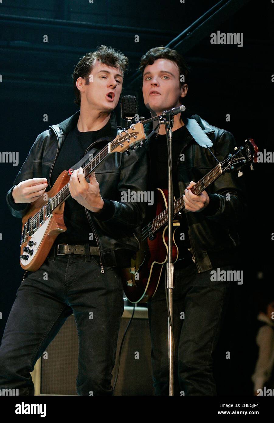 Andrew Knott(John Lennon) and William Payne (George Harrison),Backbeat ...