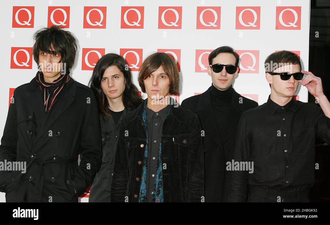 The Horrors arrive at the Q Awards Arrivals at the Grosvenor House ...