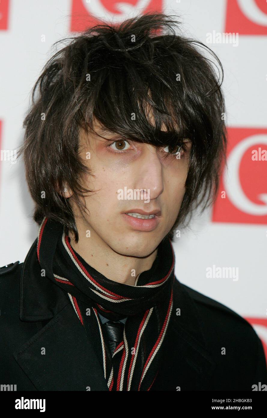 Faris Badwan of The Horrors arriving at the Q Awards held at the ...