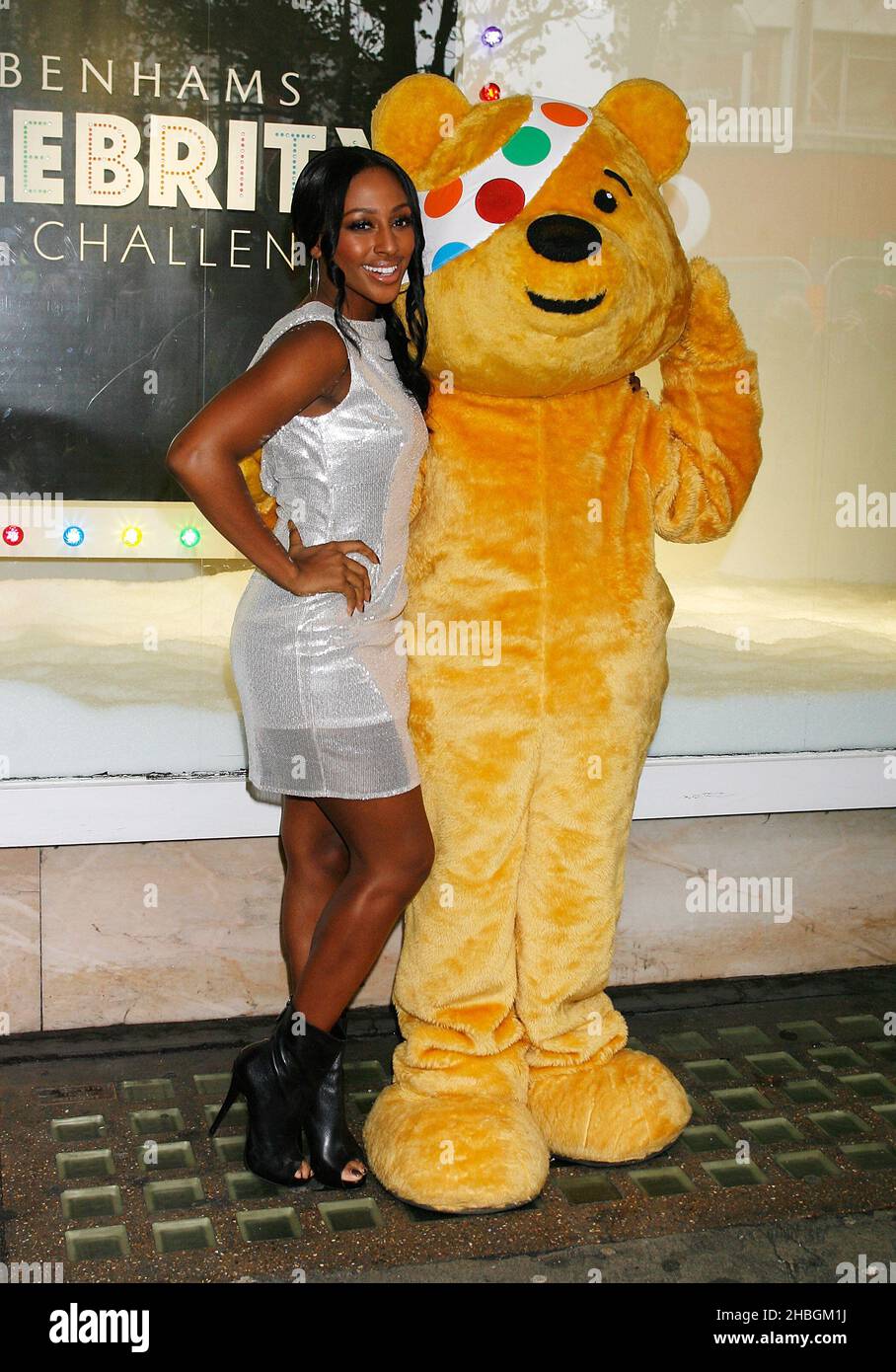 Alexandra Burke celebrates the launch of the BBC Children in Need ...