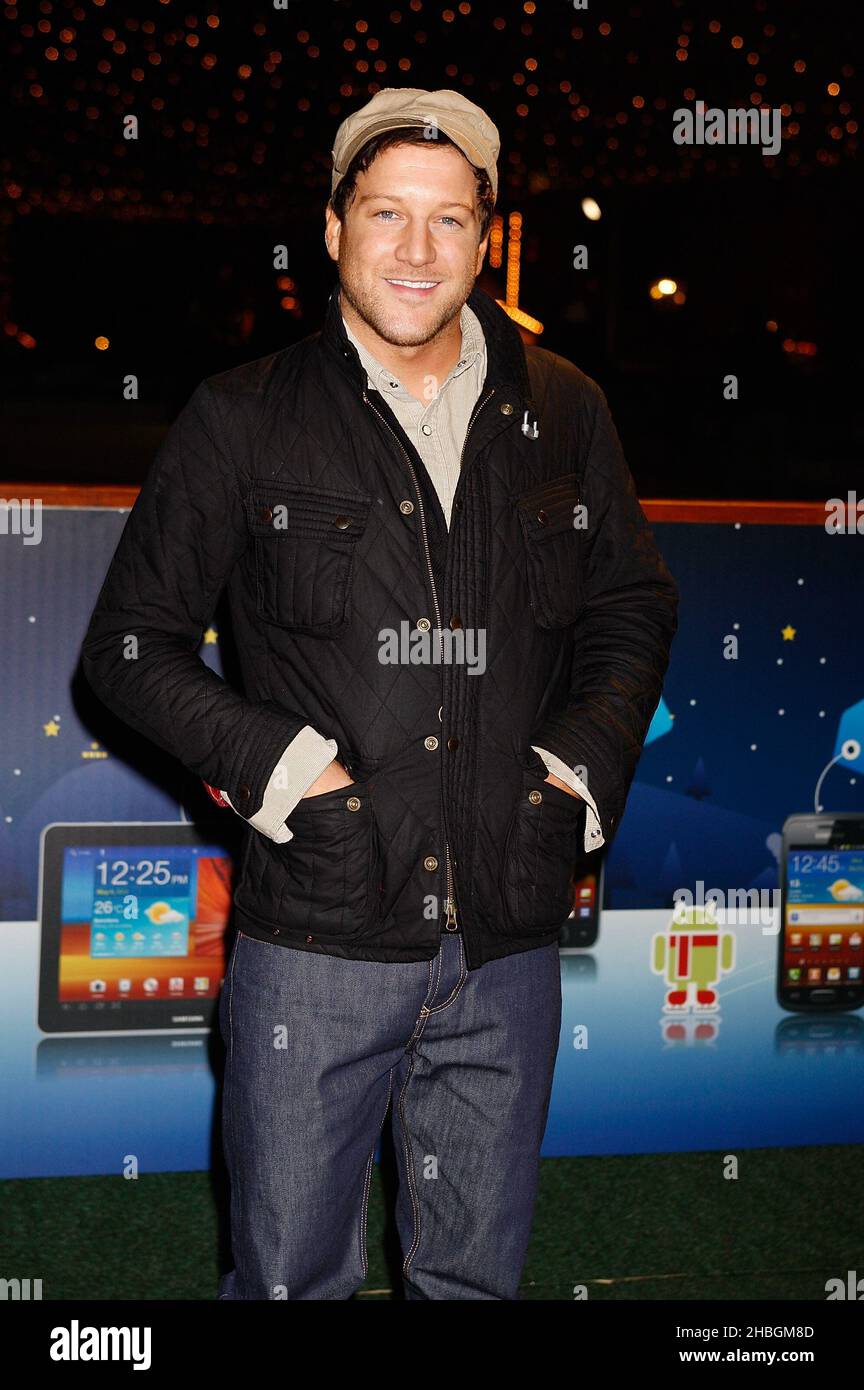 Matt cardle arrives at the winter wonderland at hyde park hi-res stock ...