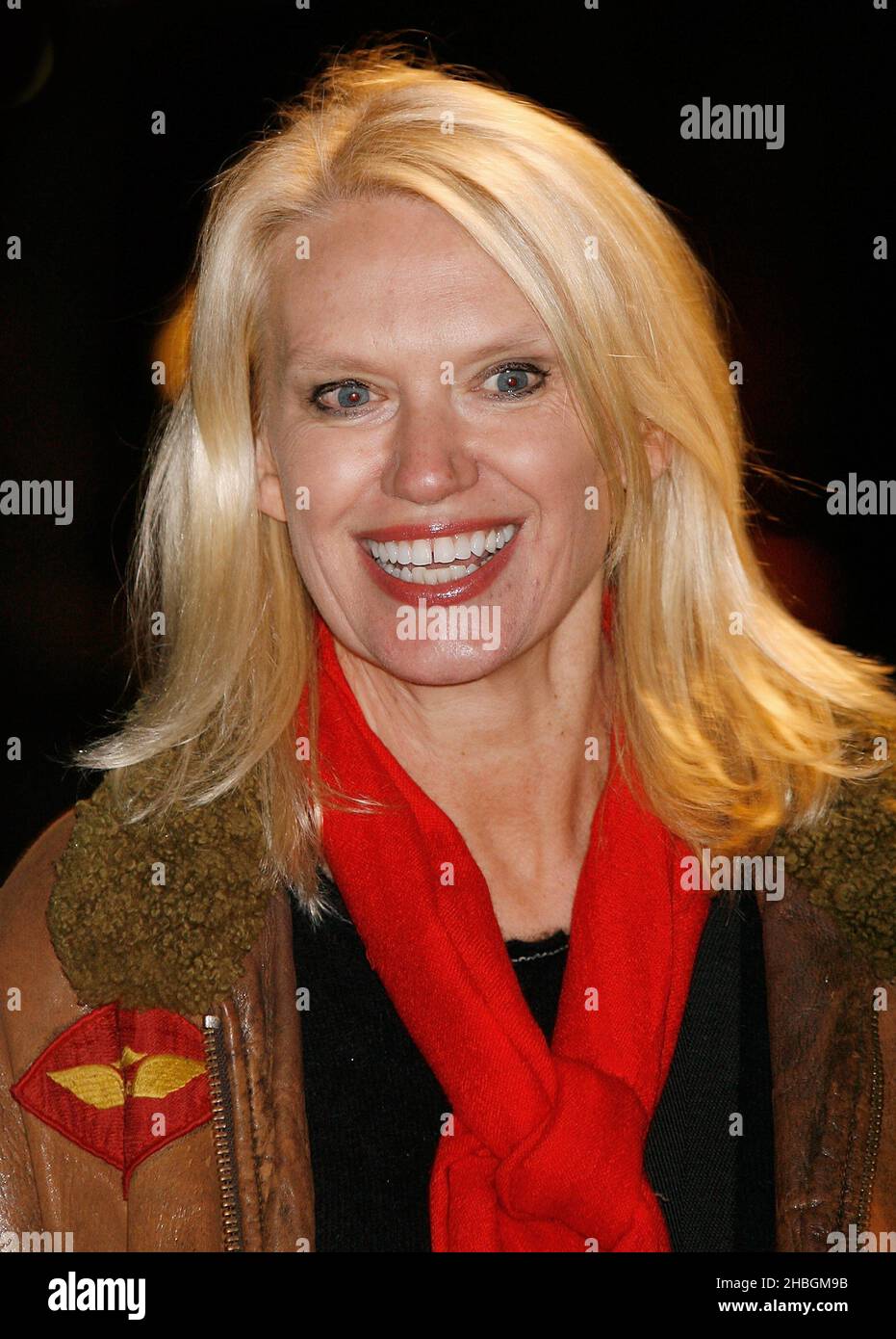 Anneka Rice arrives at the Winter Wonderland at Hyde Park, London Stock ...