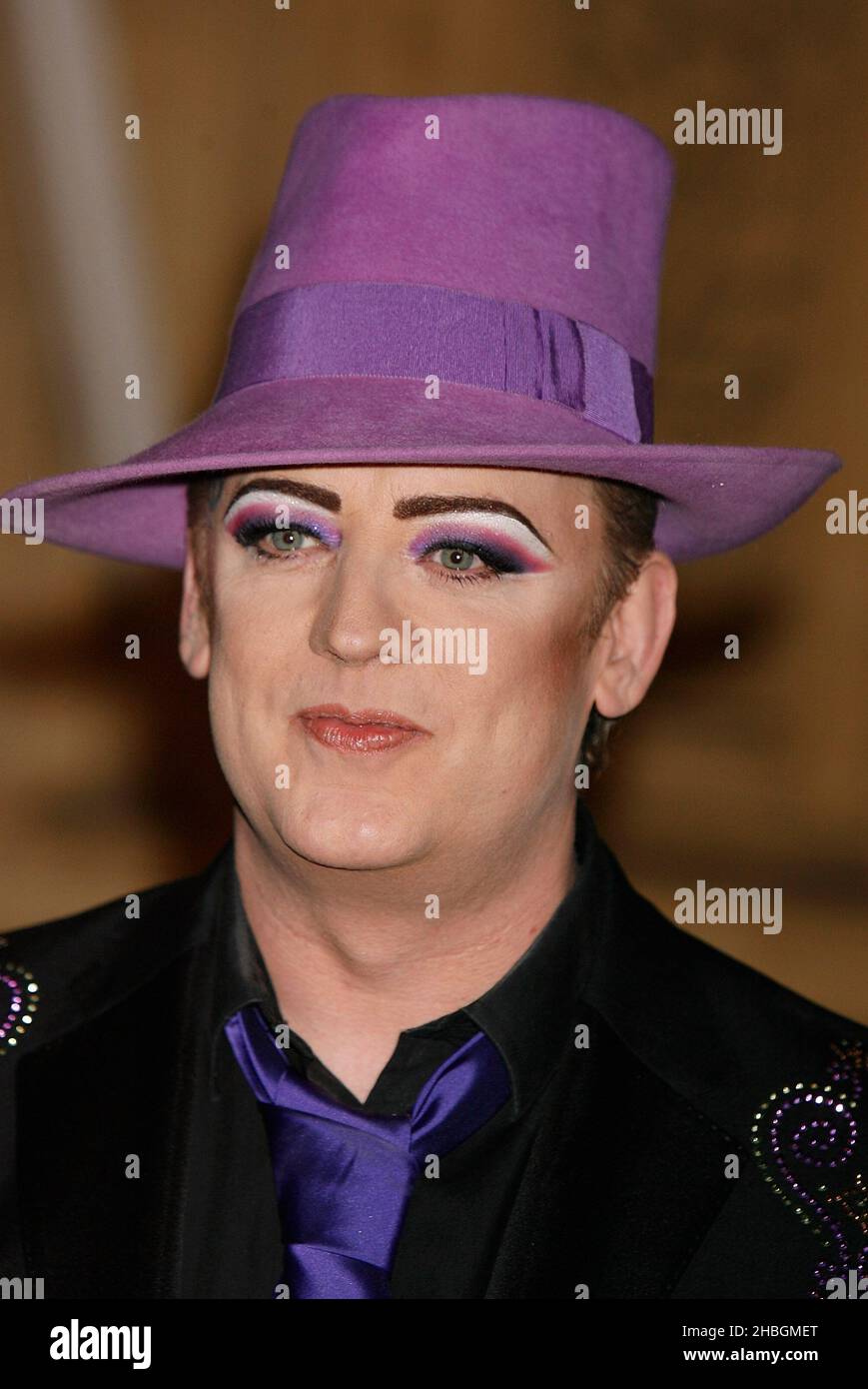 Boy george arriving for the princes trust rock gala ball hi-res stock ...