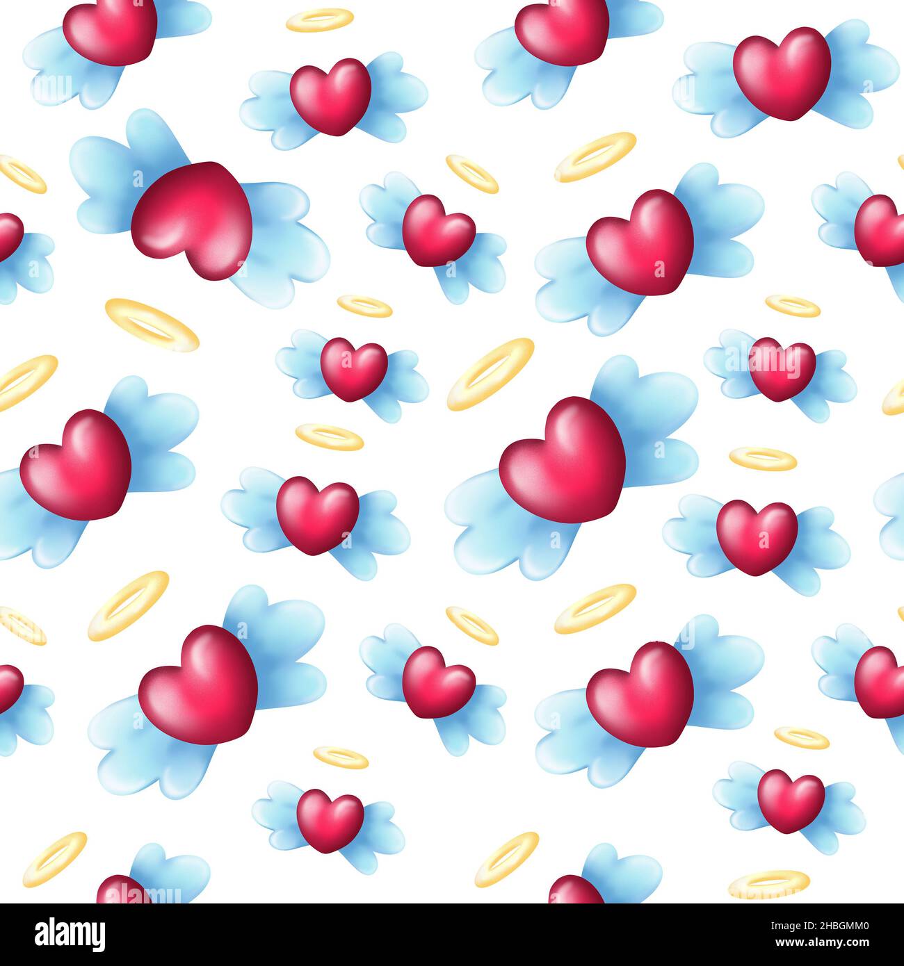 Illustration angel halo wings Cut Out Stock Images & Pictures - Alamy