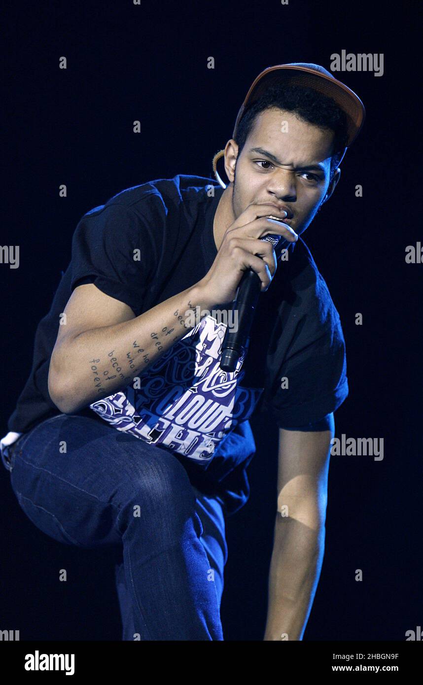 Jordan Stephens from Rizzle Kicks on stage during the 2011 Capital FM ...
