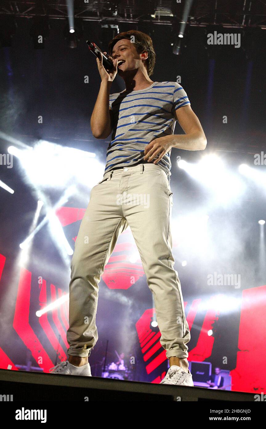 Louis Tomlinson of One Direction on stage during the 2011 Capital FM ...