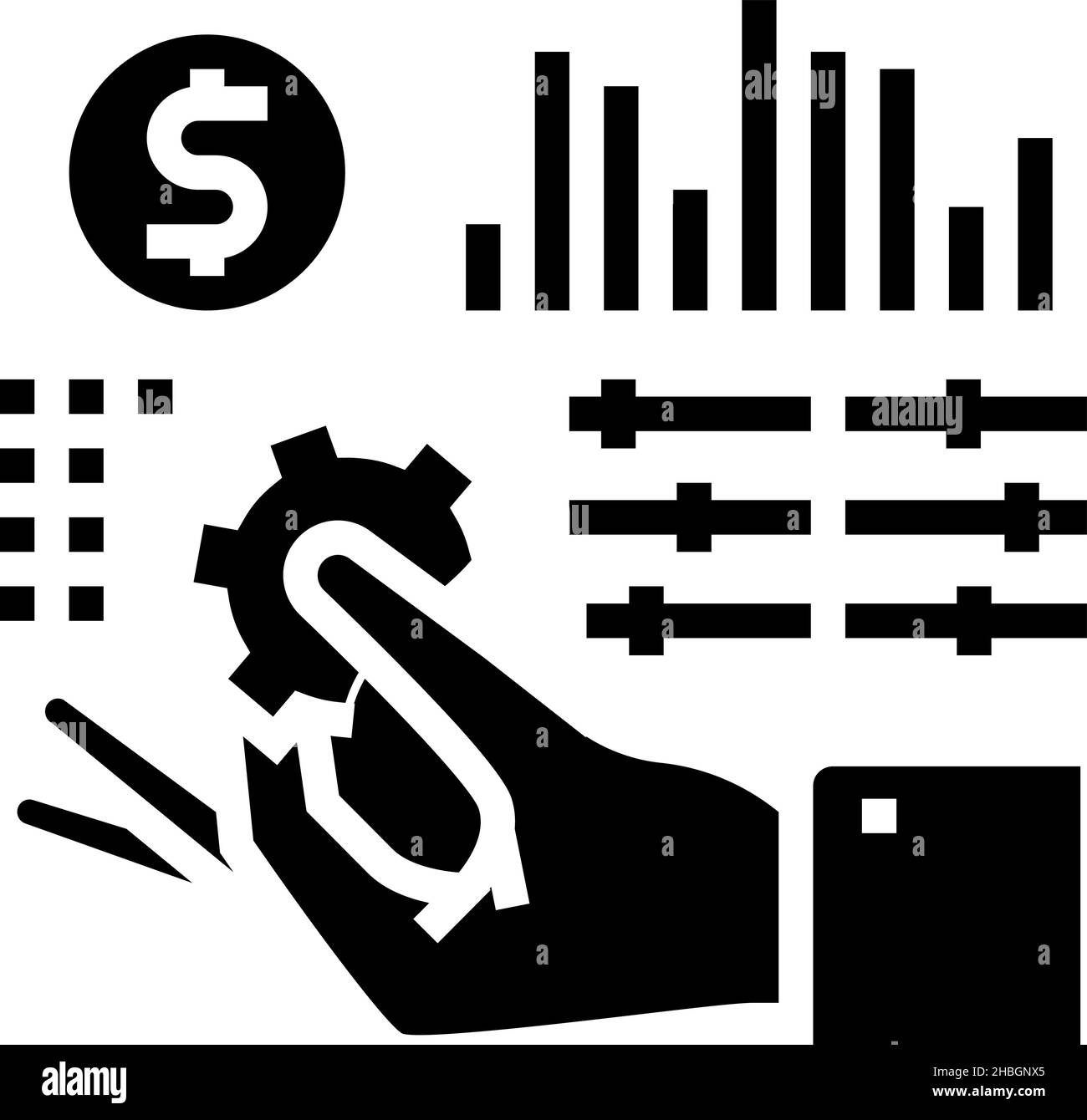 regulation finance glyph icon vector illustration Stock Vector Image ...