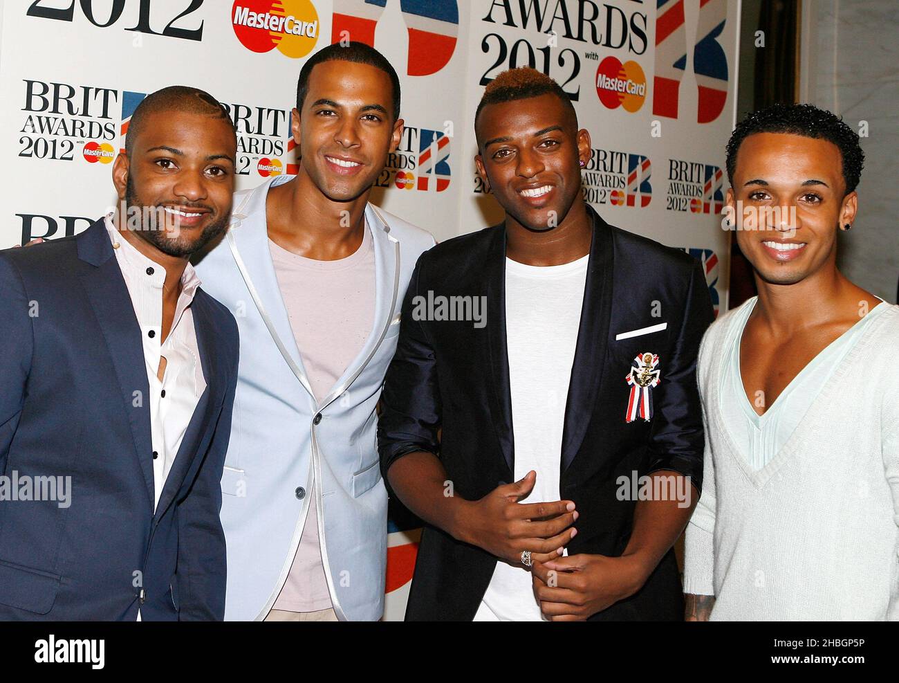 JLS arriving at the shortlist announcements for the Brit awards at the ...