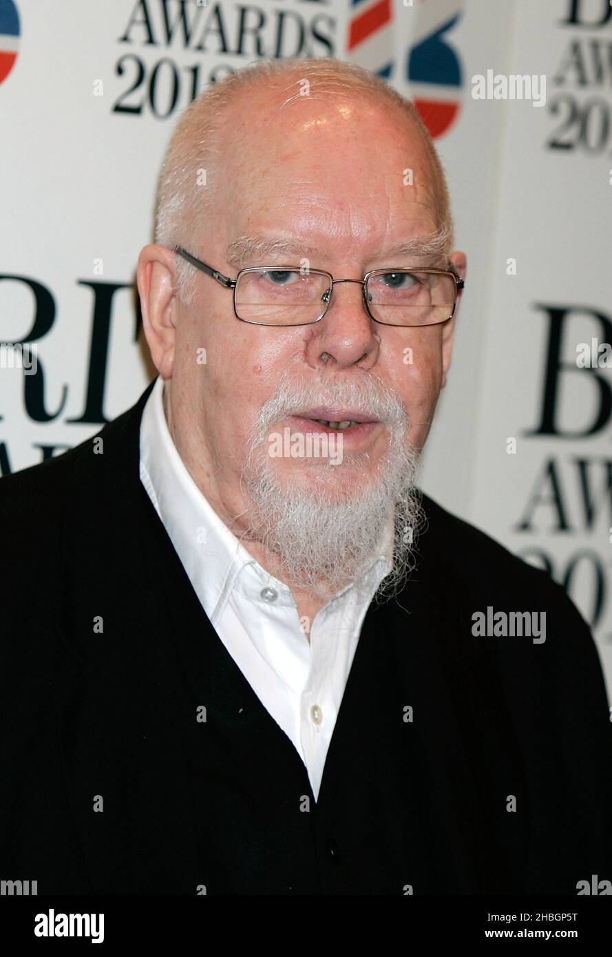 Sir Peter Blake arriving at the shortlist announcements for the Brit ...