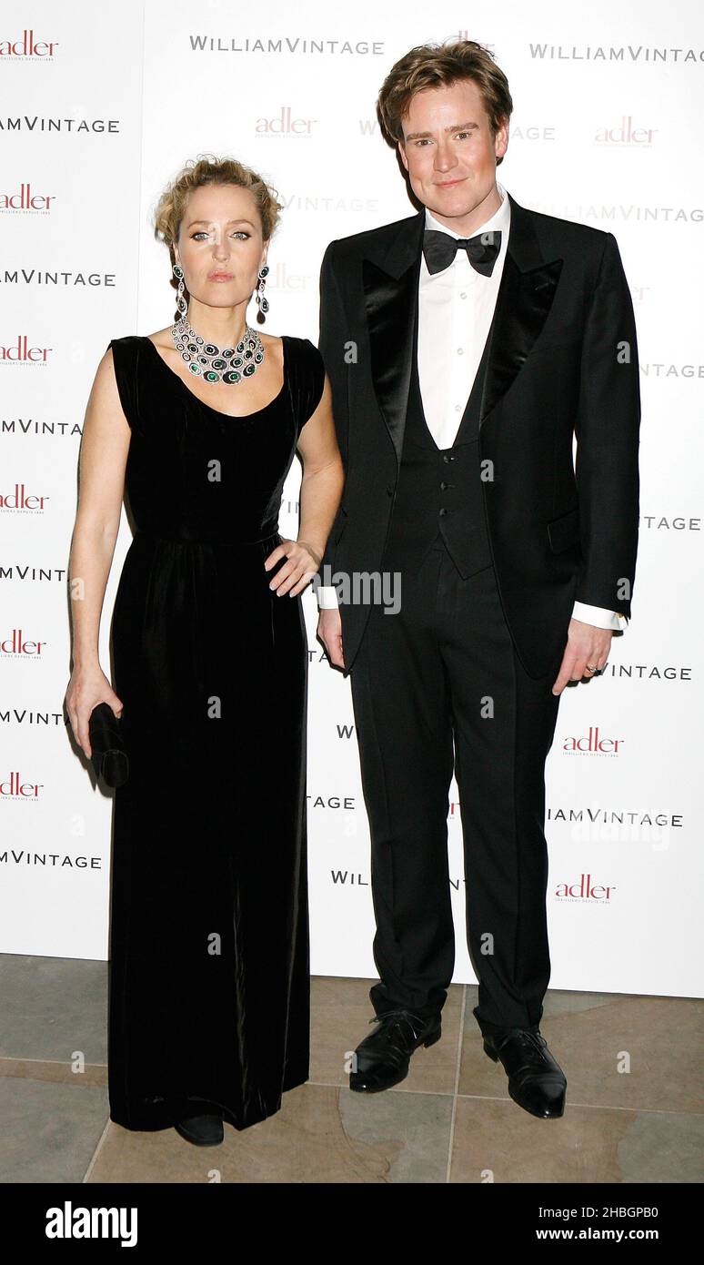 William Banks-Blaney and Gillian Anderson attending a private dinner ...