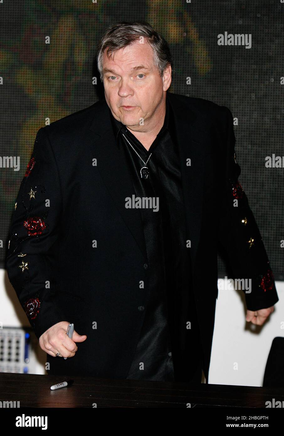 Meatloaf signs copies of his new album at HMV Oxford Street, London ...