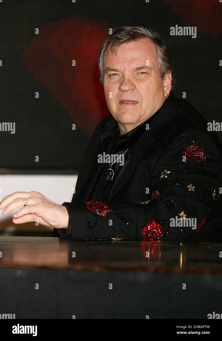 Meatloaf signs copies of his new album at HMV Oxford Street, London ...