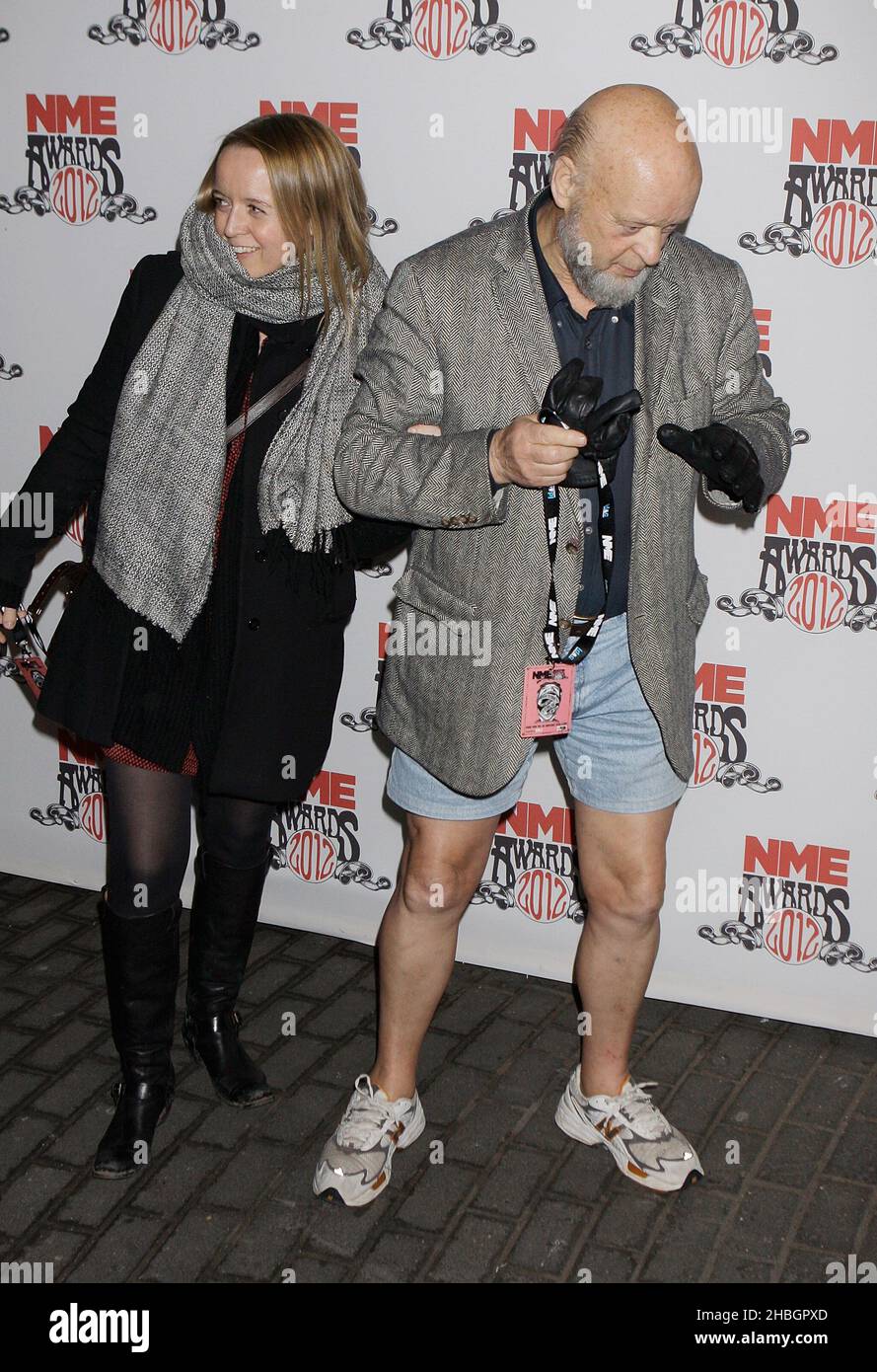 Emily and Michael Eavis arrive at the NME Awards at 02 Brixton Academy ...