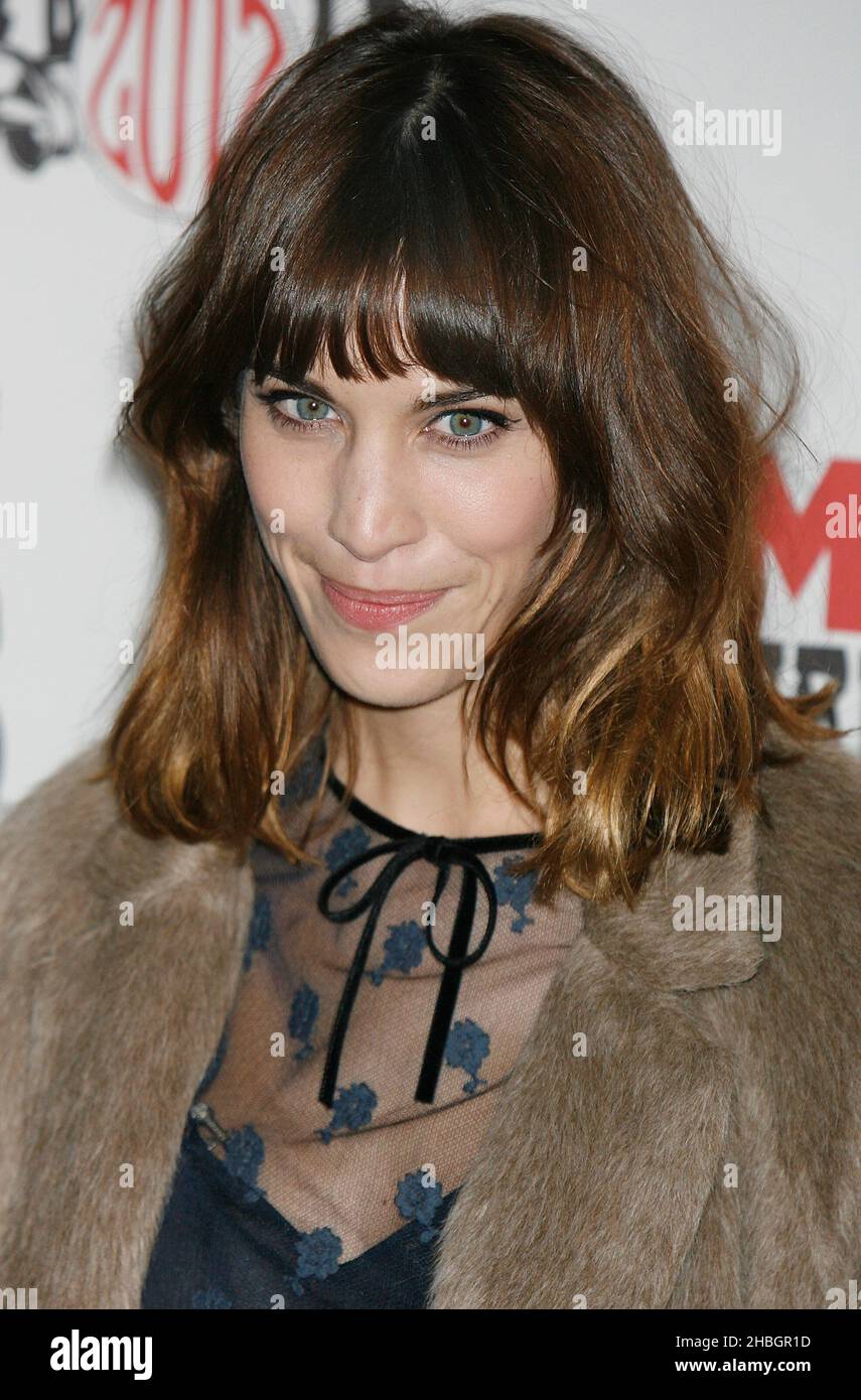 Alexa Chung arriving at the NME Awards at 02 Brixton Academy in London ...