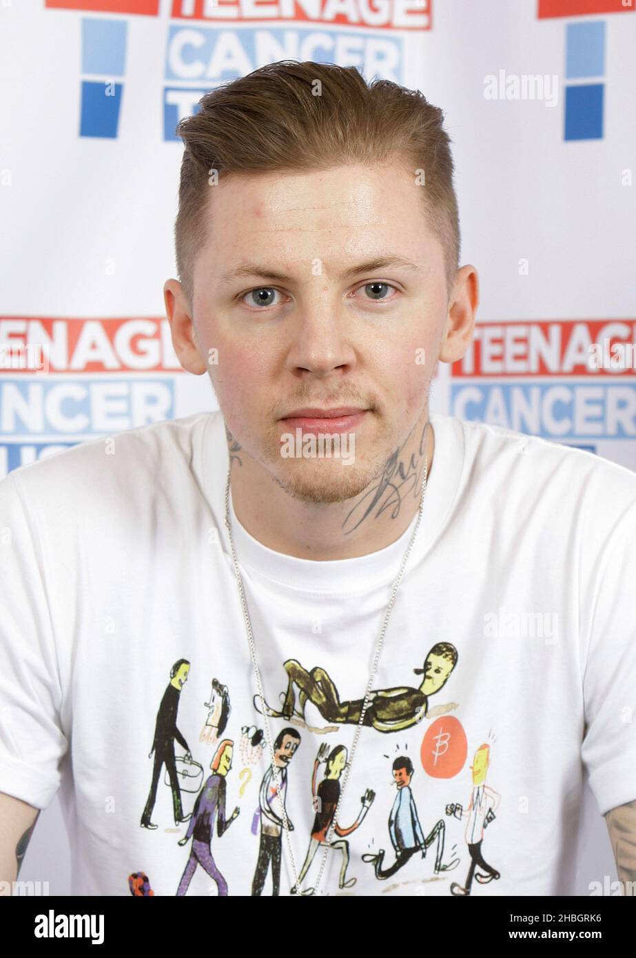 Professor Green aka Stephen Manderson of backstage at Teenage Cancer ...