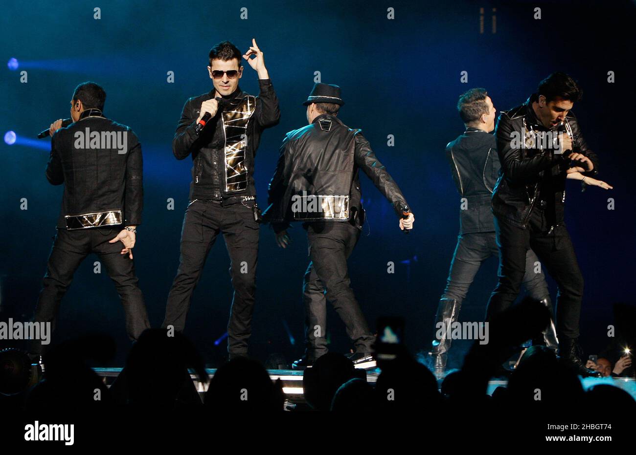 NKOTB (New Kids on the Block) perform on stage at the 02 Arena, London ...