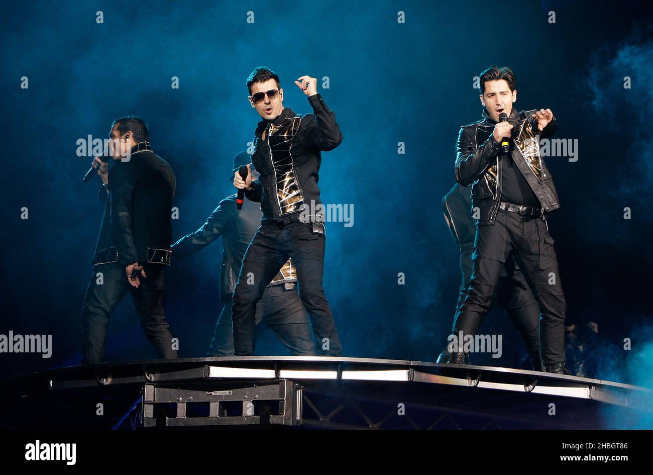 NKOTB (New Kids on the Block) perform on stage at the 02 Arena, London ...