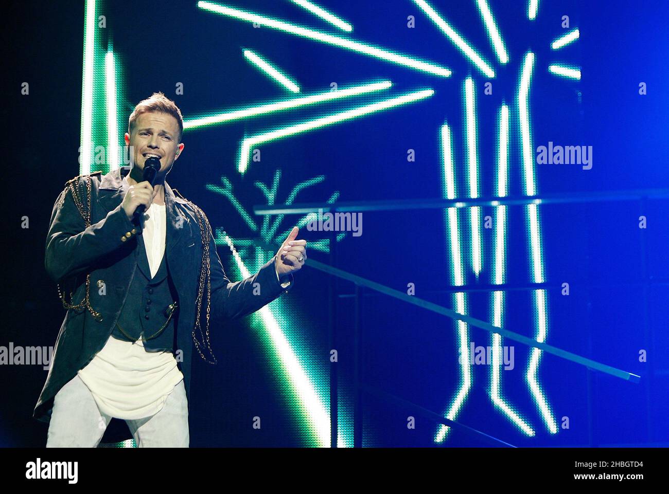 Nicky Byrne of Westlife performing live in concert during the band's ...