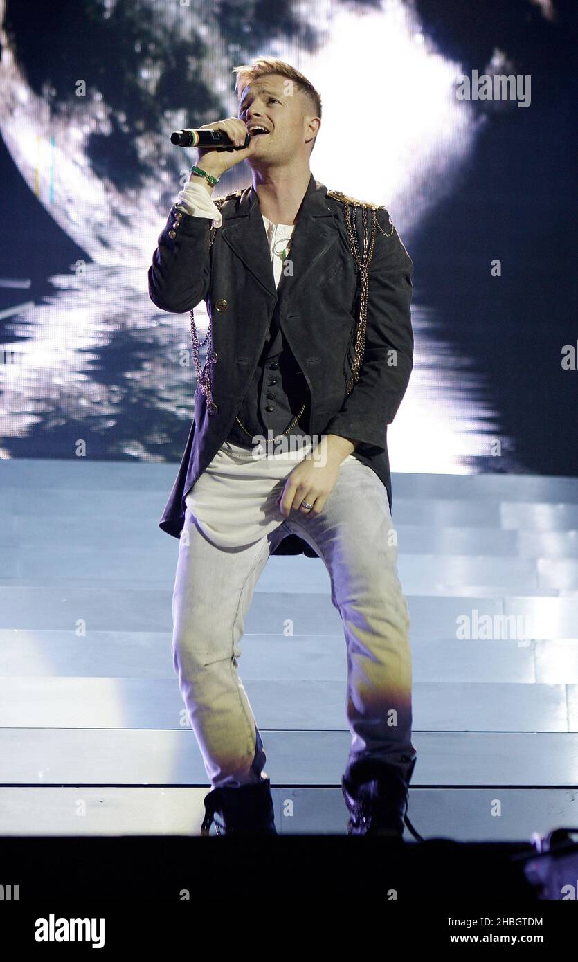 Nicky Byrne Of Westlife Performing Live In Concert During The Bands
