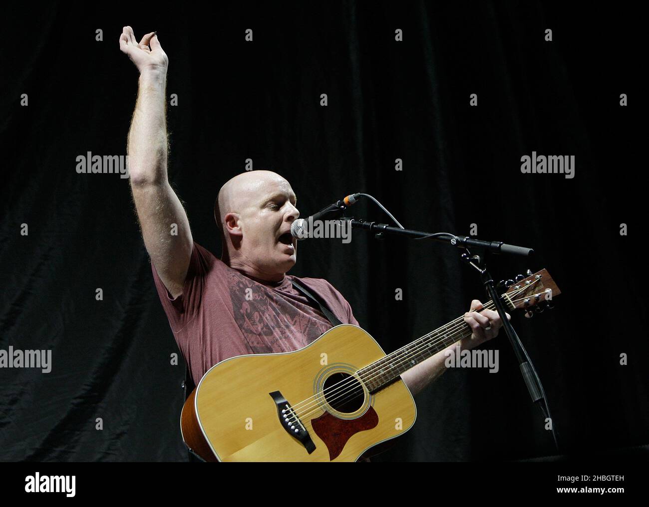 Glenn Cal Supports Westlife On Stage During The Bands Farewell Tour At