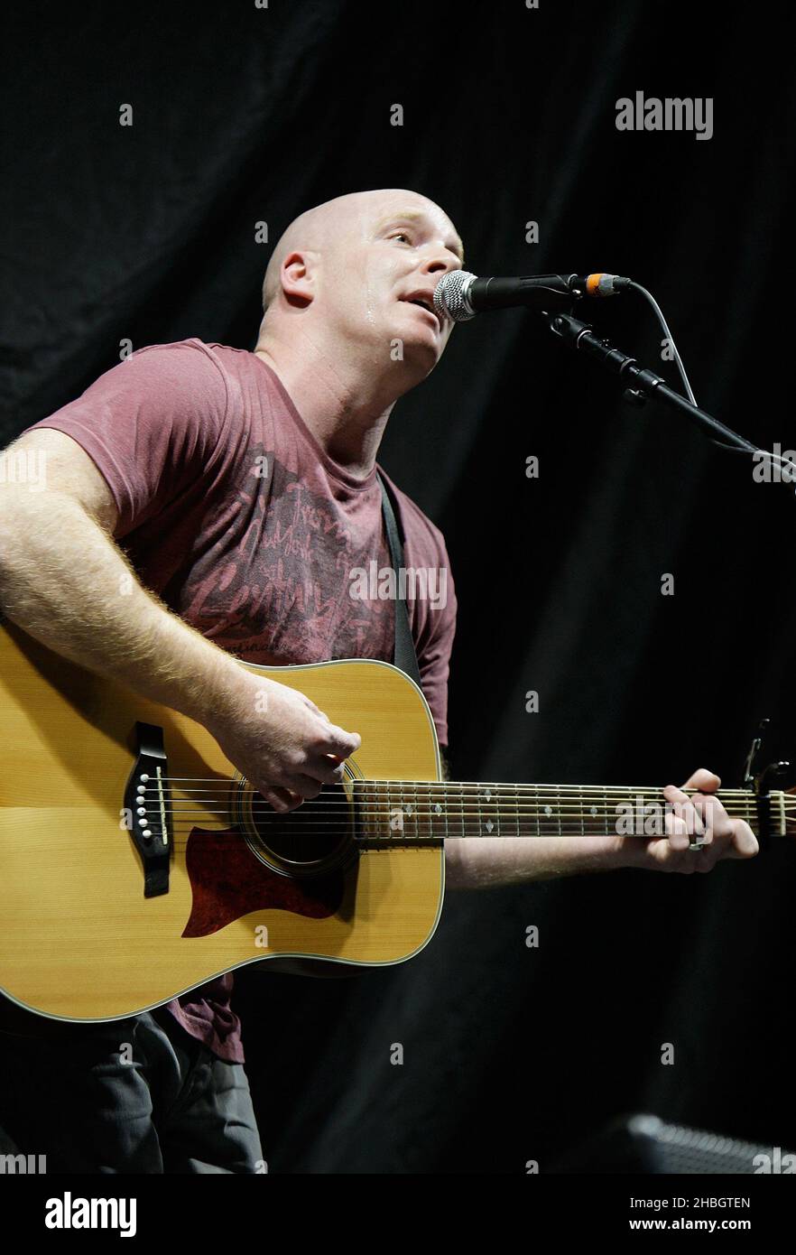 Glenn Cal Supports Westlife On Stage During The Bands Farewell Tour At