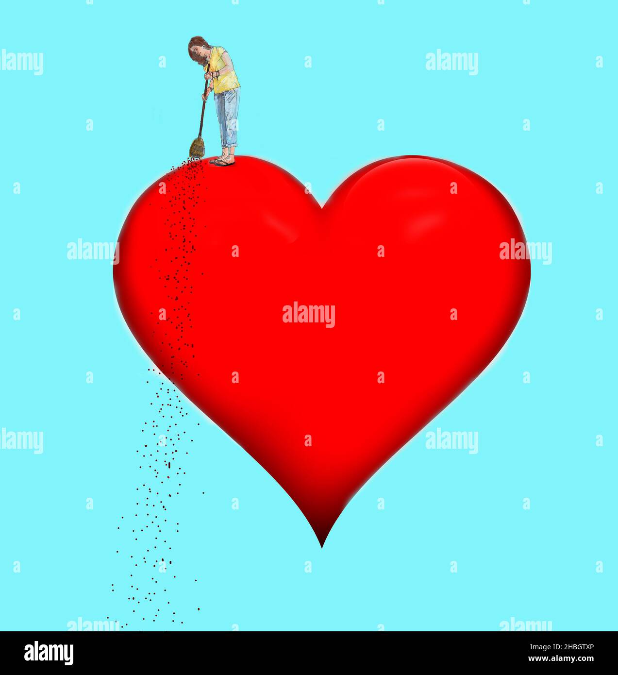 Heart broken computer hi-res stock photography and images - Alamy