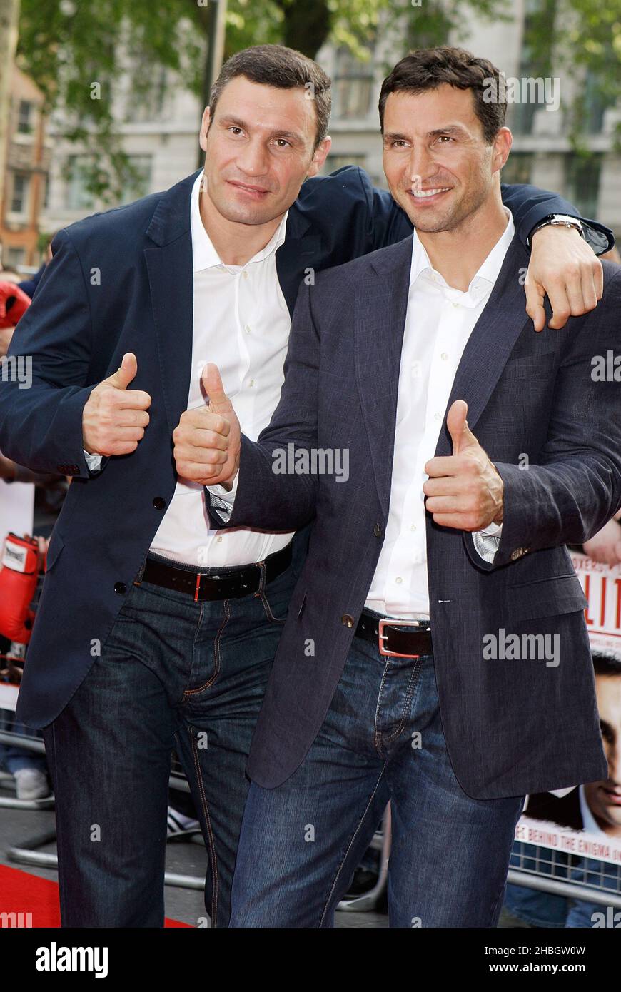 Vitali Klitschko and Wladimir Klitschko attending the Klitschko UK ...
