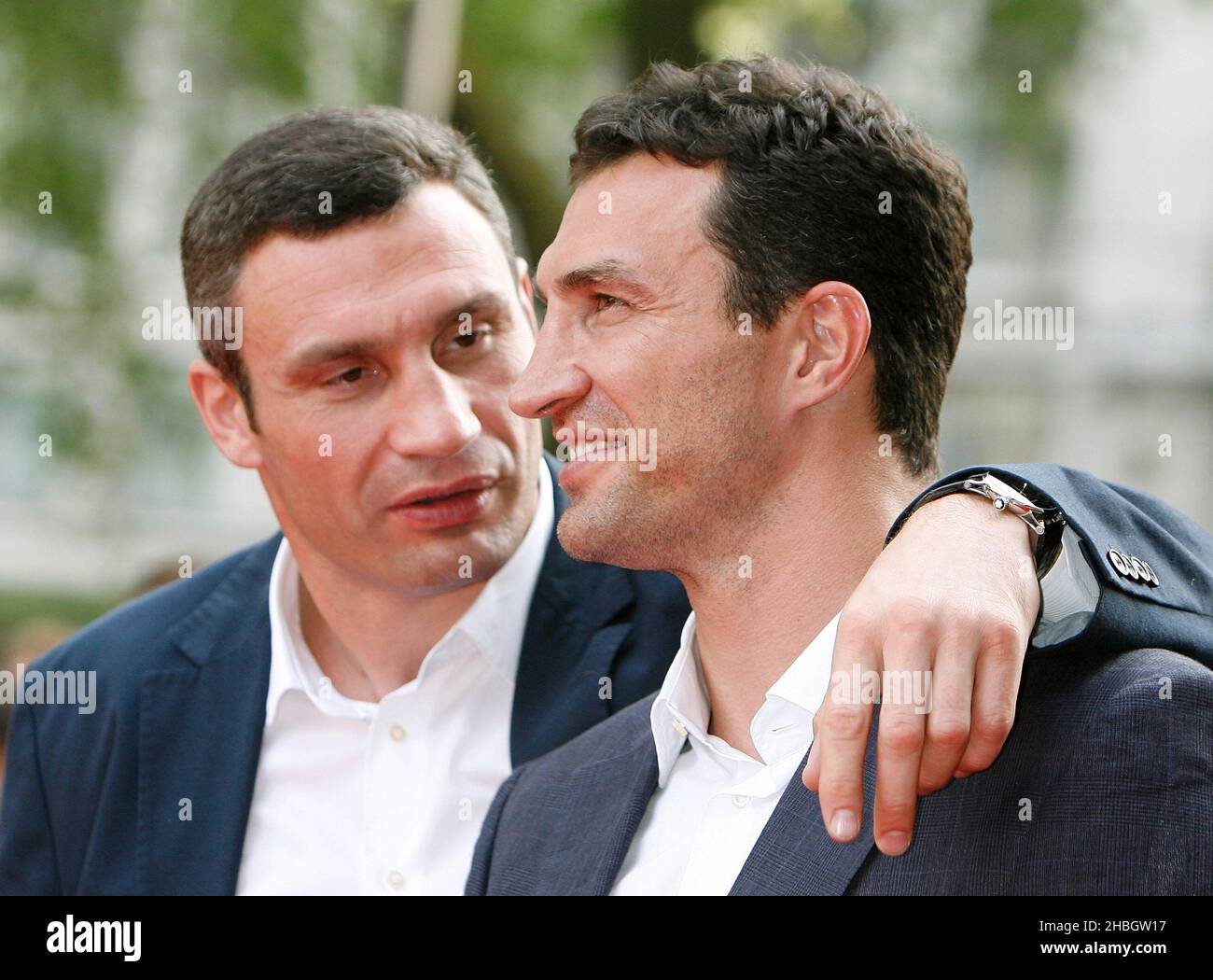 Vitali Klitschko and Wladimir Klitschko attending the Klitschko UK ...